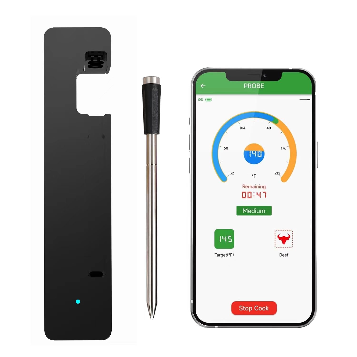 Long distance 150m Remote Smart Bbq Thermometer Instant Read Digital ...