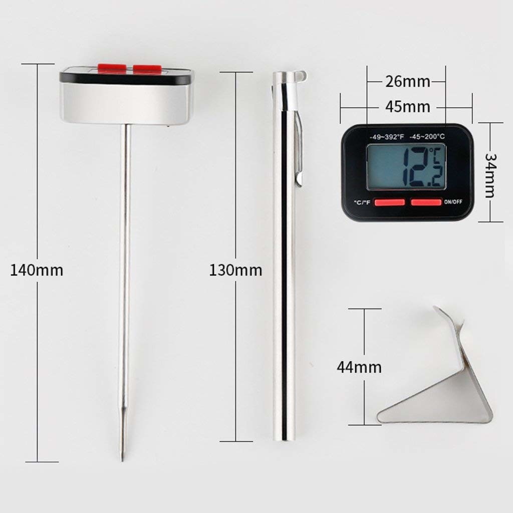 Instant Read Waterproof Digital Thermometer Black Color With IPX4 ...